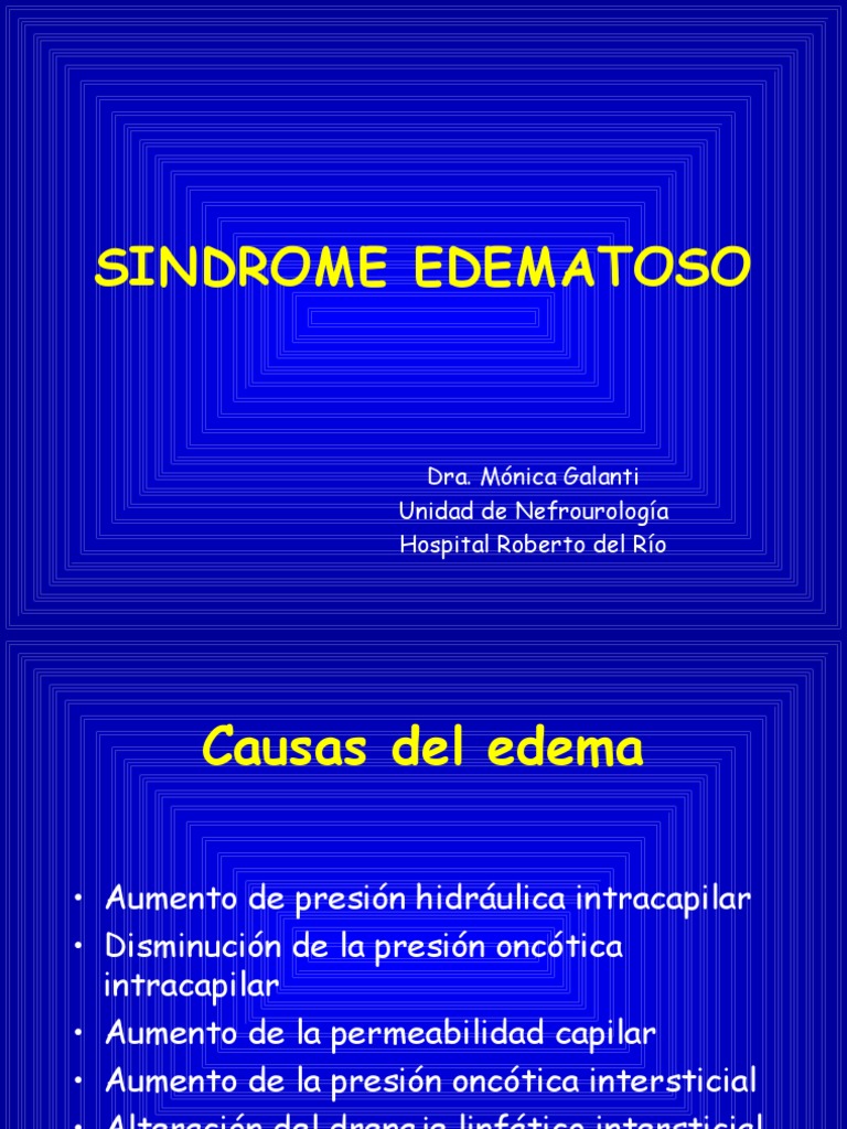Sindrome Edematoso | PDF | Edema | Especialidades Medicas