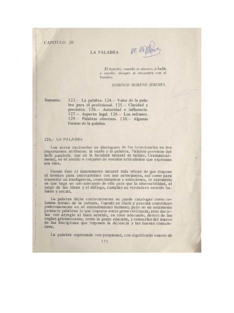 El Valor de La Palabra para El Profesional