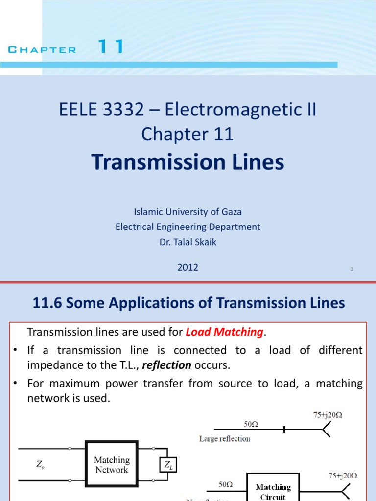Matching Impedaance | PDF | Transmission Line | Electronic Circuits