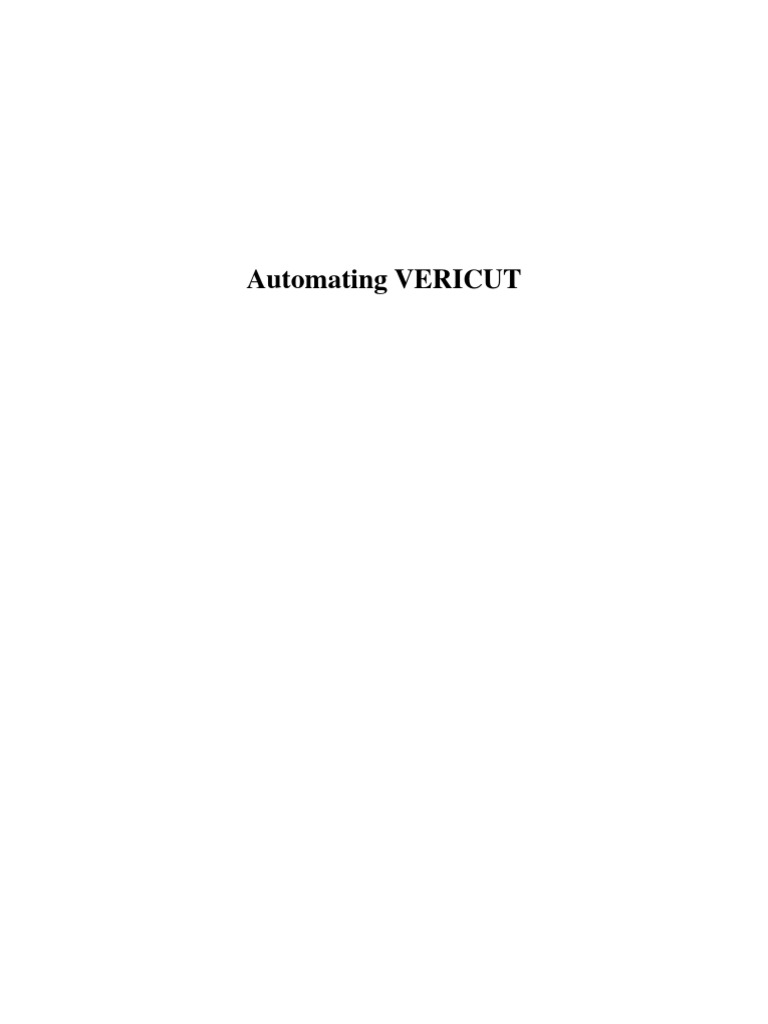 Automating Vericut | PDF | Filename | Command Line Interface