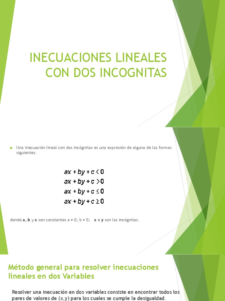 Inecuaciones Po PDF | PDF | Desigualdad (Matemáticas) | Ecuaciones