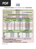 Cronogramas UADE | PDF