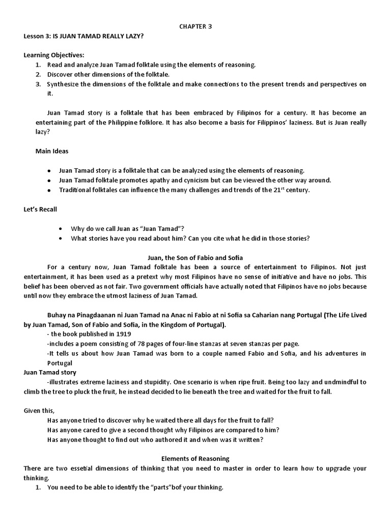 CHAPTER 2-Lesson 3 | PDF | Reason | Cognitive Science