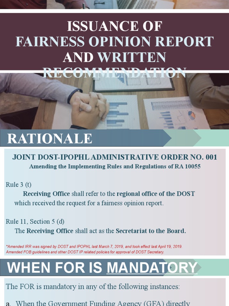 Operating Procedures and Requirements For The Issuance of FOB | PDF ...