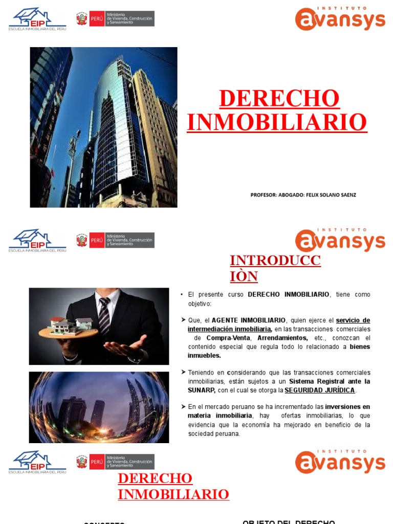Derecho Inmobiliario | PDF | Posesión (Ley) | Propiedad