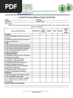 Client Citizens Satisfaction Survey Form | PDF | Business