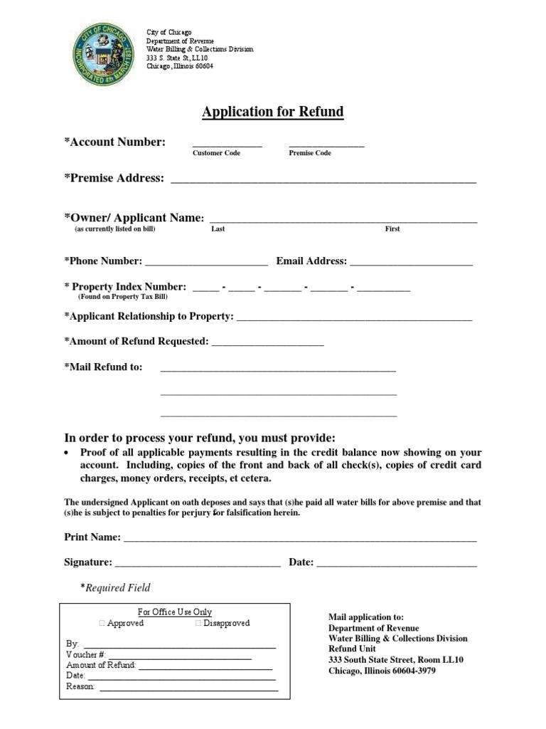 Refund Application | PDF | Receipt | Financial Services