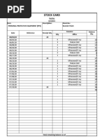 Stock Card - TEMPLATE | PDF