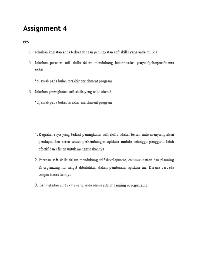 Assignment Bulan 4 - EES IN CS RS EN PDF | PDF