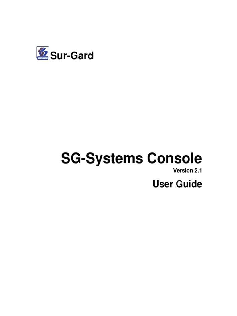 SG-Systems Console User Guide | PDF | Command Line Interface ...