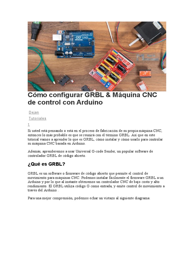 Cómo Configurar GRBL & Máquina CNC de Control Con Arduino | PDF ...
