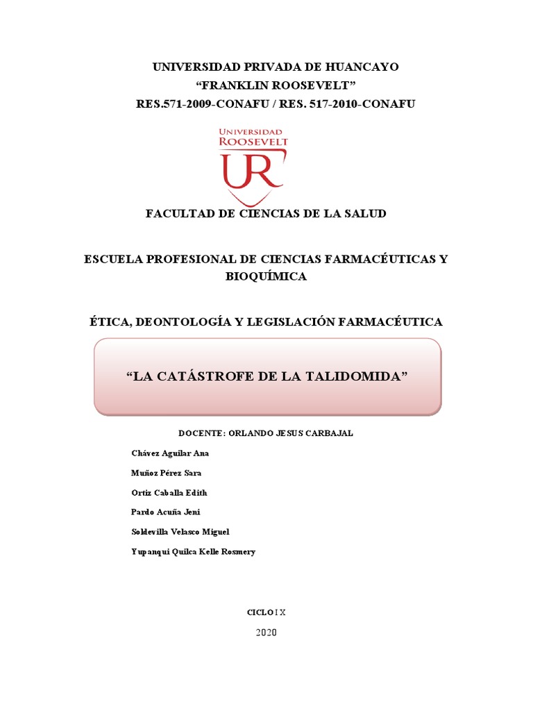Trabajo Integrador 6 Deontologia Talidomida | PDF | Industria ...