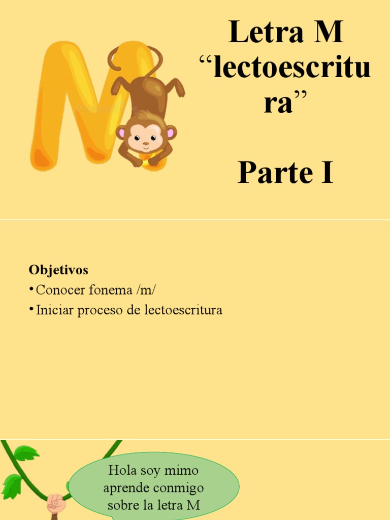 Letra M Parte 1 | PDF | Texto | Ortografía