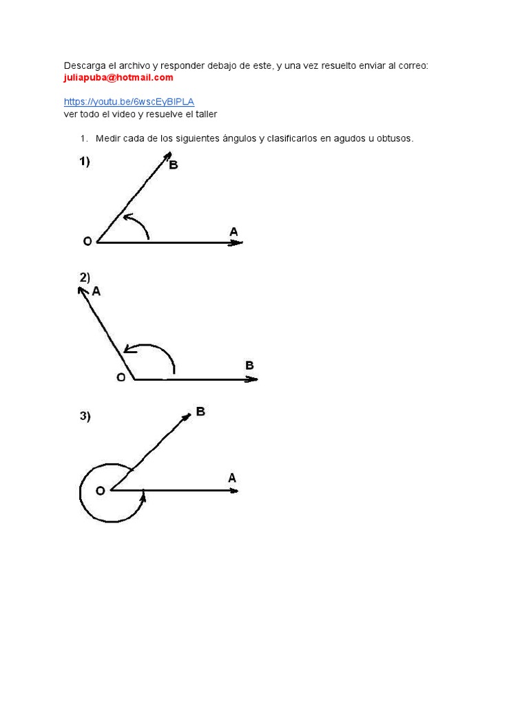 Clasificación de Angulos | PDF | Ángulo | Geometría euclidiana