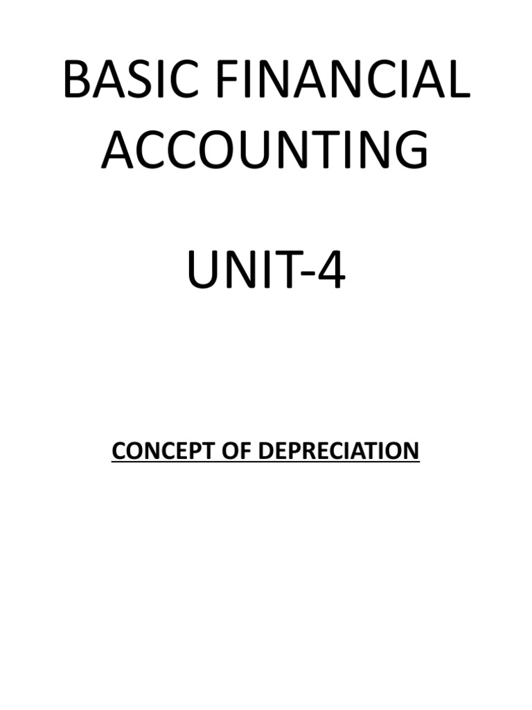 Basic Financial Accounting | PDF | Depreciation | Financial Services