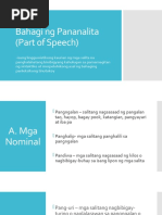 8 Bahagi NG Pananalita (8parts of Speech) | PDF