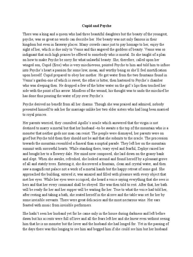 The Myth of Cupid and Psyche | PDF | Eros | Cupid