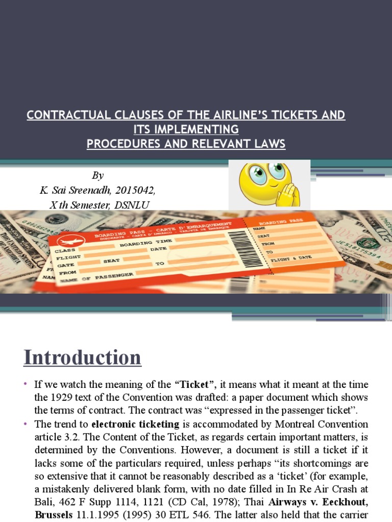 Airline Ticket Contract Clauses Explained | PDF | Airlines | Supreme ...
