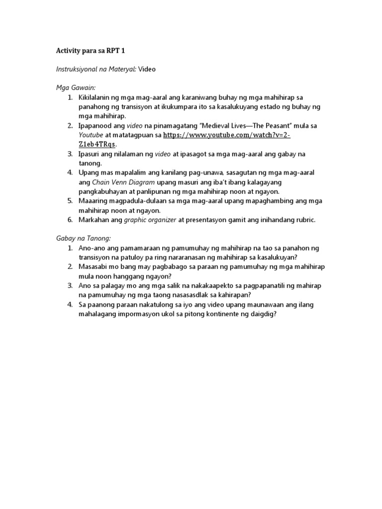 RPT 1 - Chain Venn Diagram | PDF