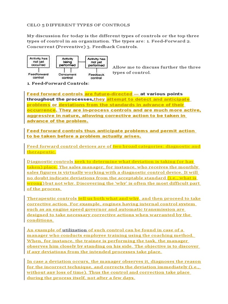 Different Types of Control | PDF | Budget | Audit