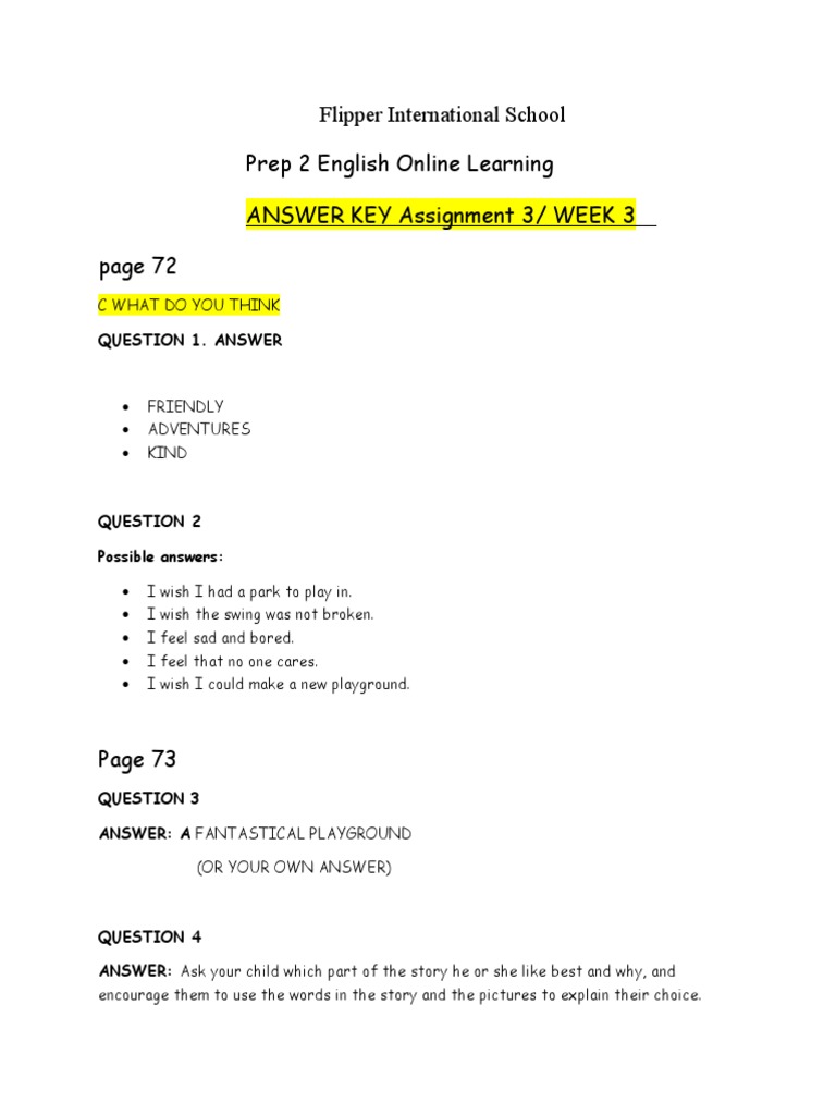 Assignment Week 3 Answer Key | PDF