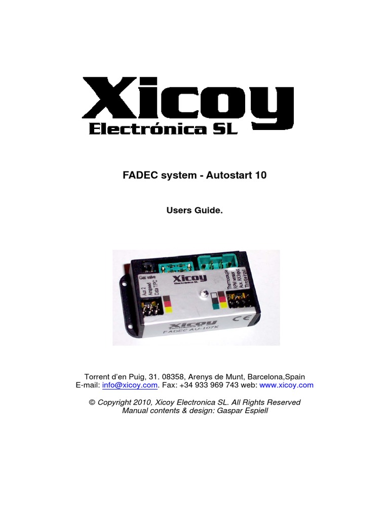 Xicoy Electronic Control Unit - V10 PDF | PDF | Throttle | Ignition System