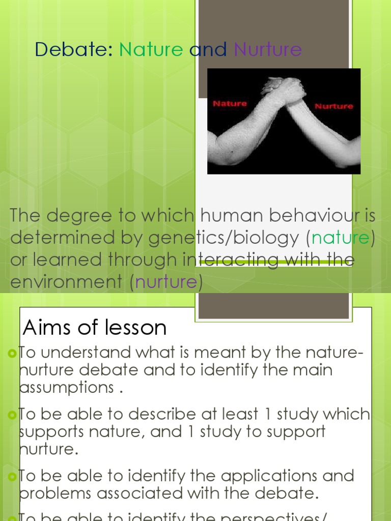 Debate: And: Nature | PDF | Nature Versus Nurture | Aggression