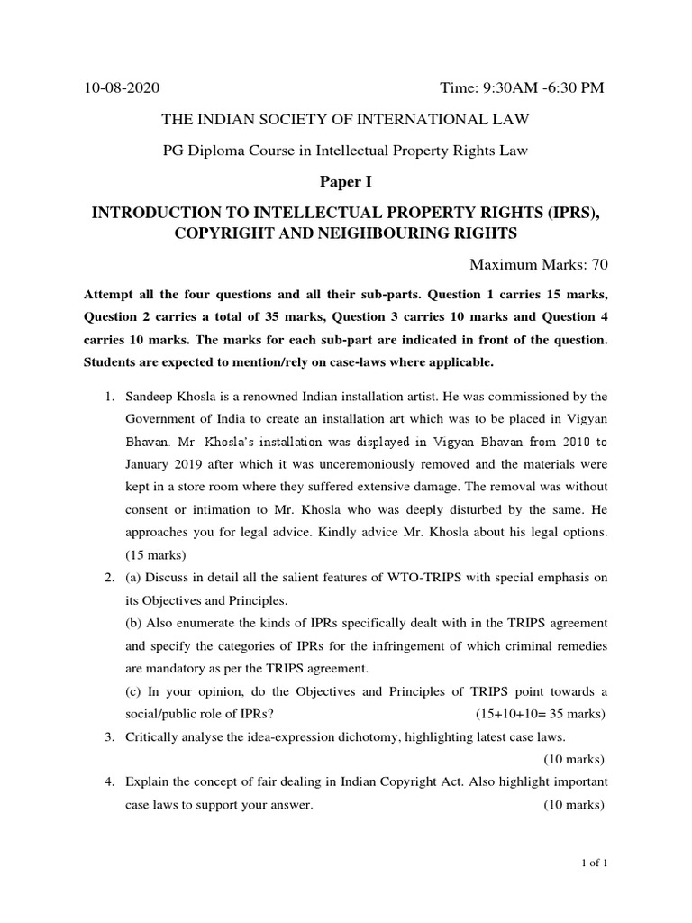 Question Paper Supplementary Paper 1 | PDF