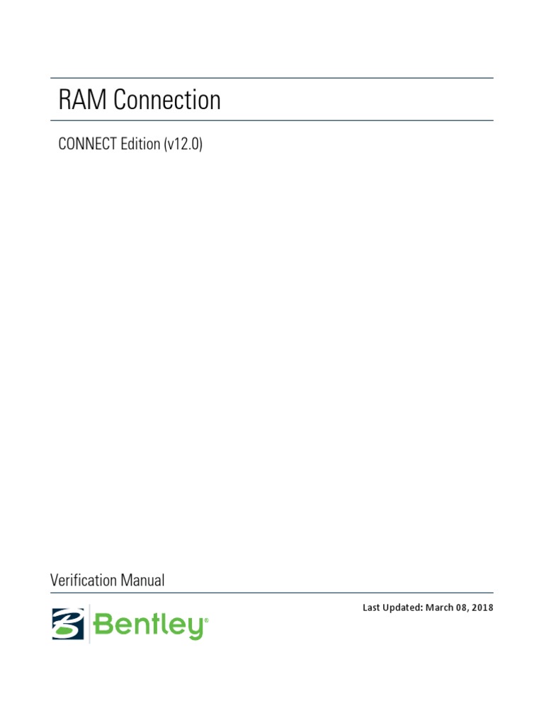 RAM Connection Verification Manual | PDF | Truss | Beam (Structure)