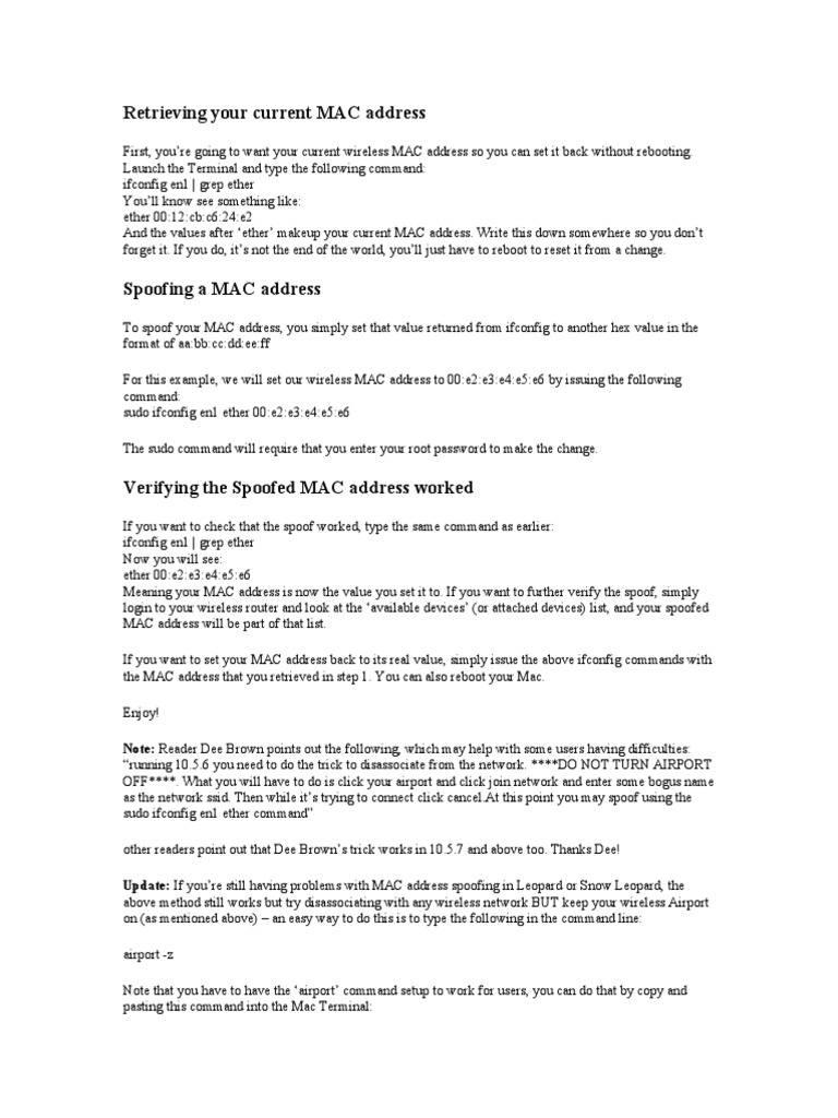 Spoof Mac Address | PDF | Information Age | Chess