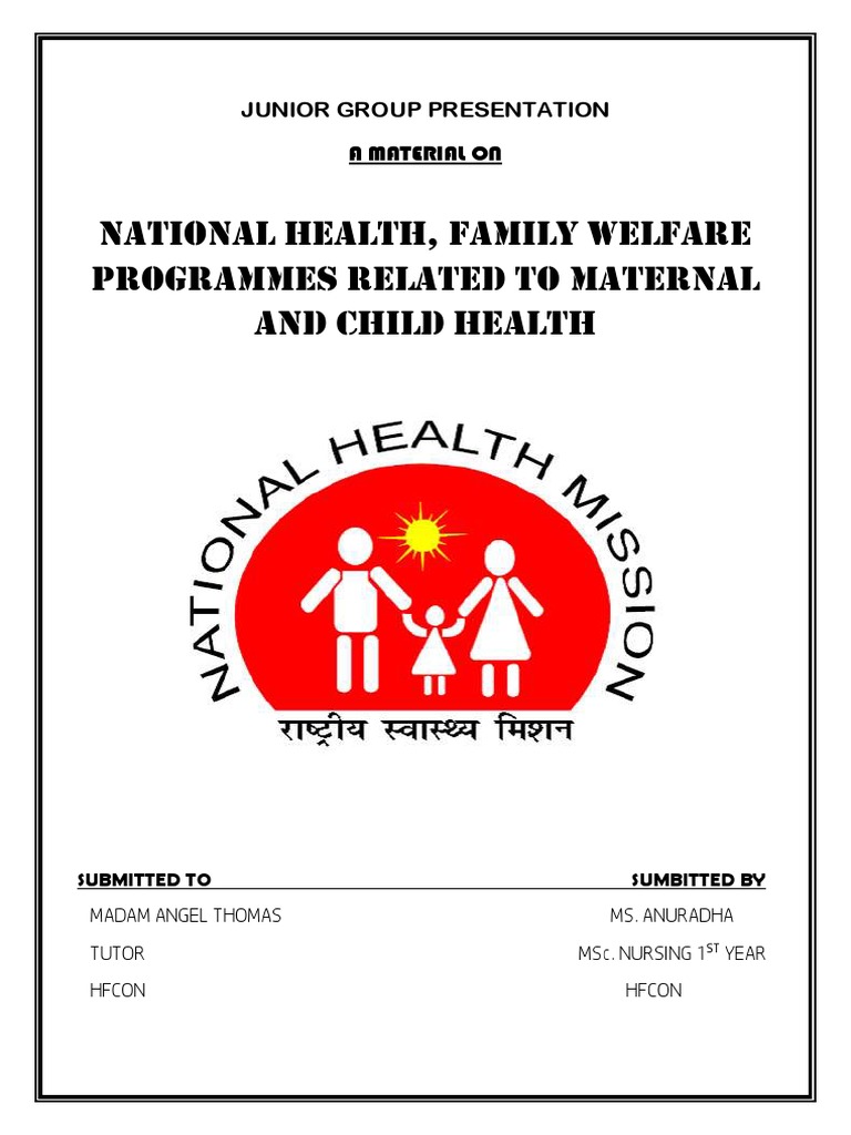 National Family Welfare Program | PDF | Maternal Death | Childbirth