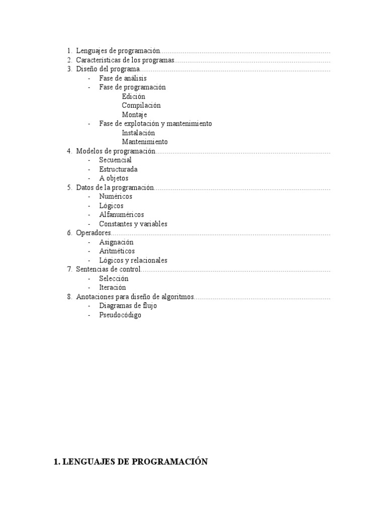Metodologia de La Programacion PDF | PDF | Programación de computadoras | Lenguaje de programación