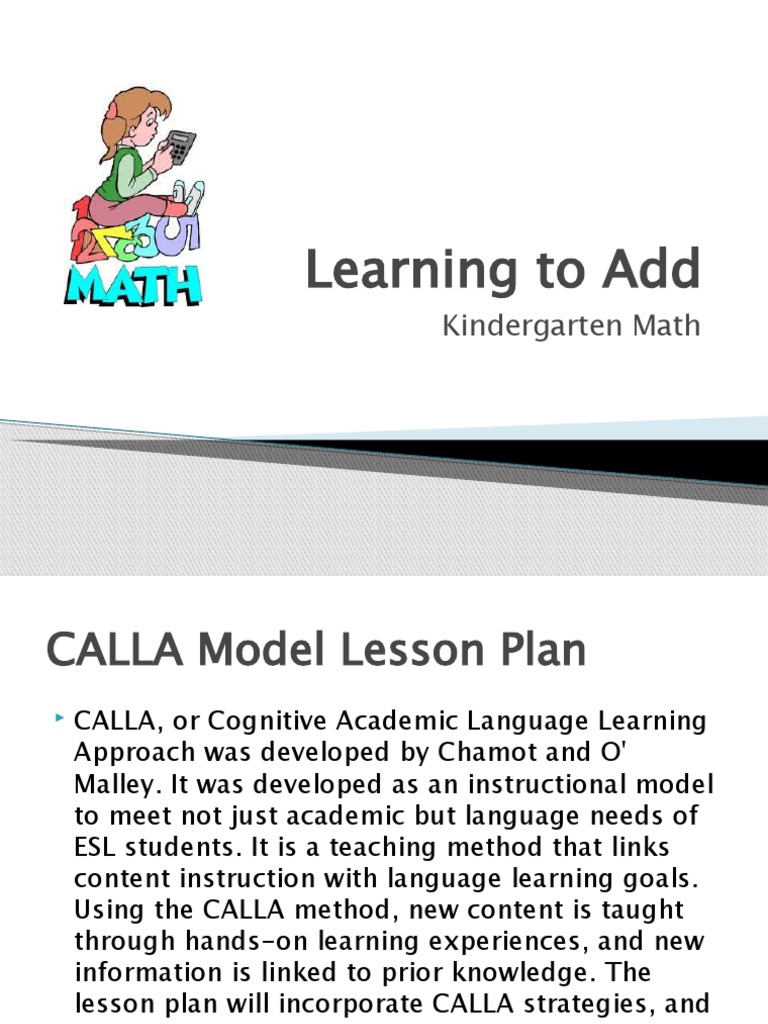 Learning To Add: Kindergarten Math | PDF | Lesson Plan | Teaching ...