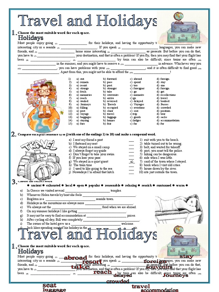 Travel Comprehension Exercises | PDF | Tourism And Leisure