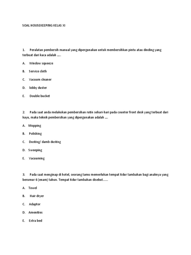 Soal HK Kelas XI | PDF