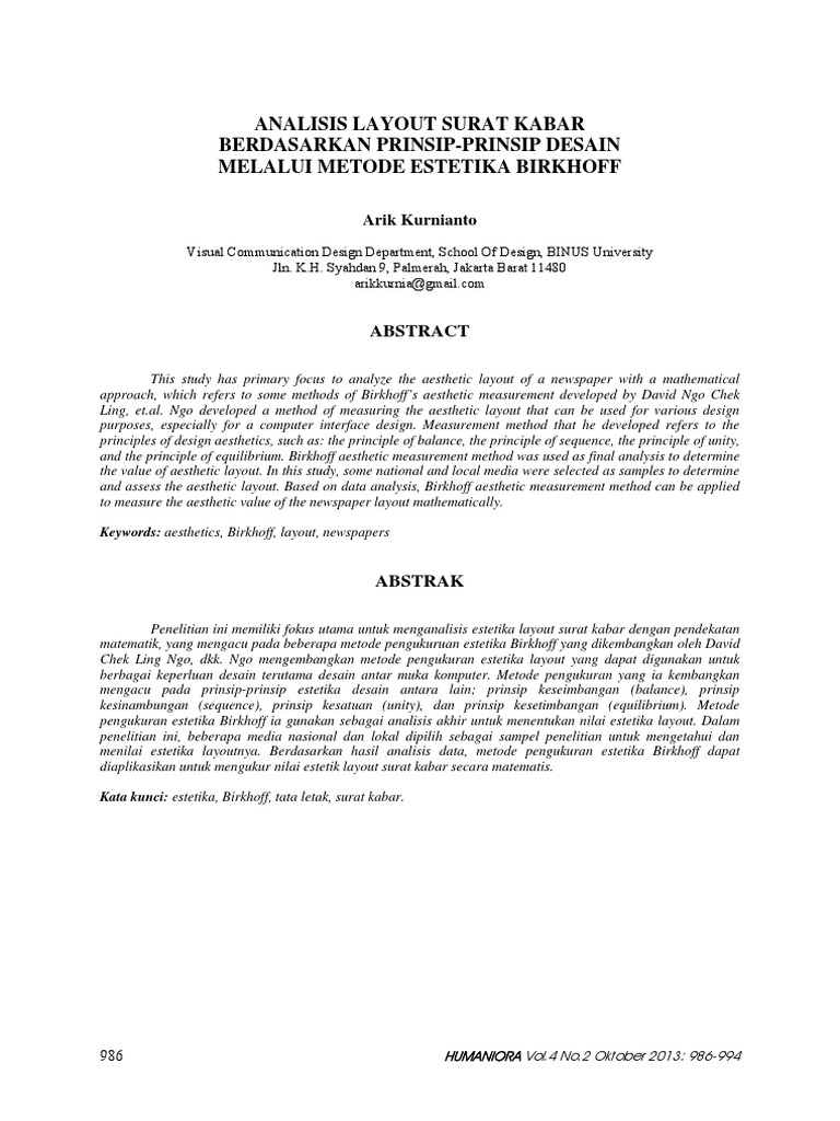 Analisis Layout | PDF