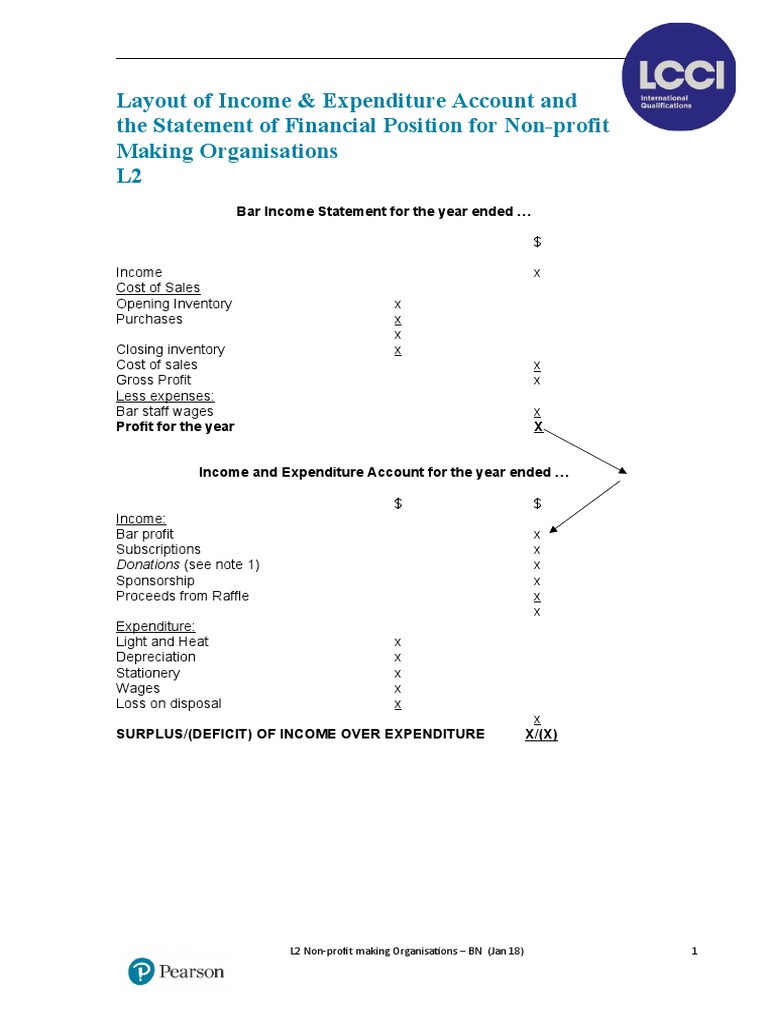 L2 Non Profit Making Organisations Pdf Expense Balance Sheet