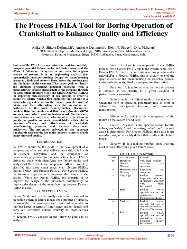 Fmea PDF | PDF | Systems Engineering | Engineering