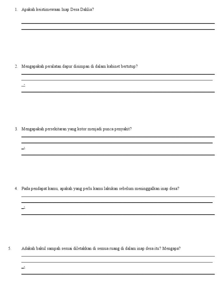 Apakah Keistimewaan Inap Desa Dahlia | PDF