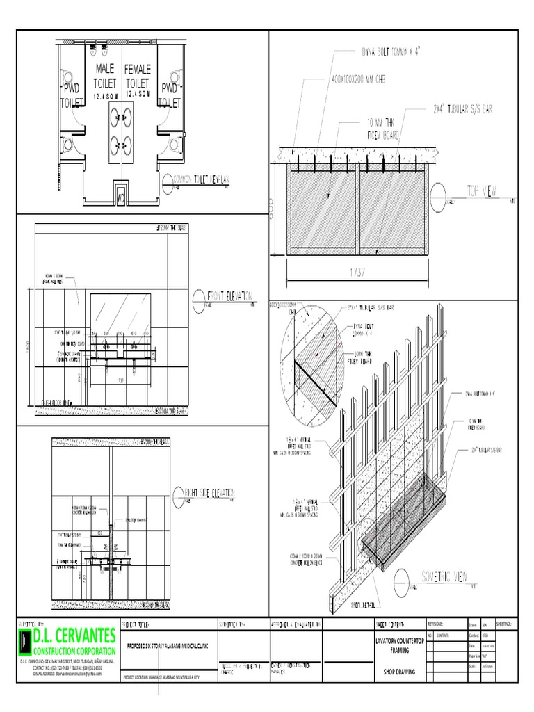 Updated Lavatory Countertop Framing Detail | PDF