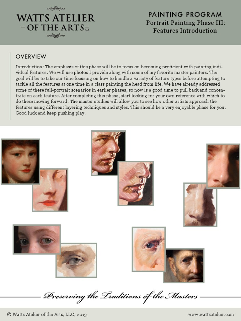 Painting Features Eyes Workbook | PDF | Portrait Painting | Paintings