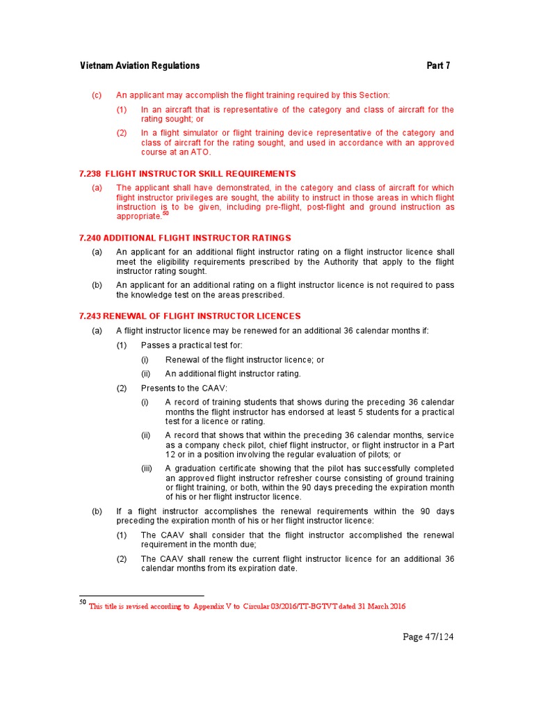 1.additional FI Ratings | PDF | Flight Instructor | Aviation