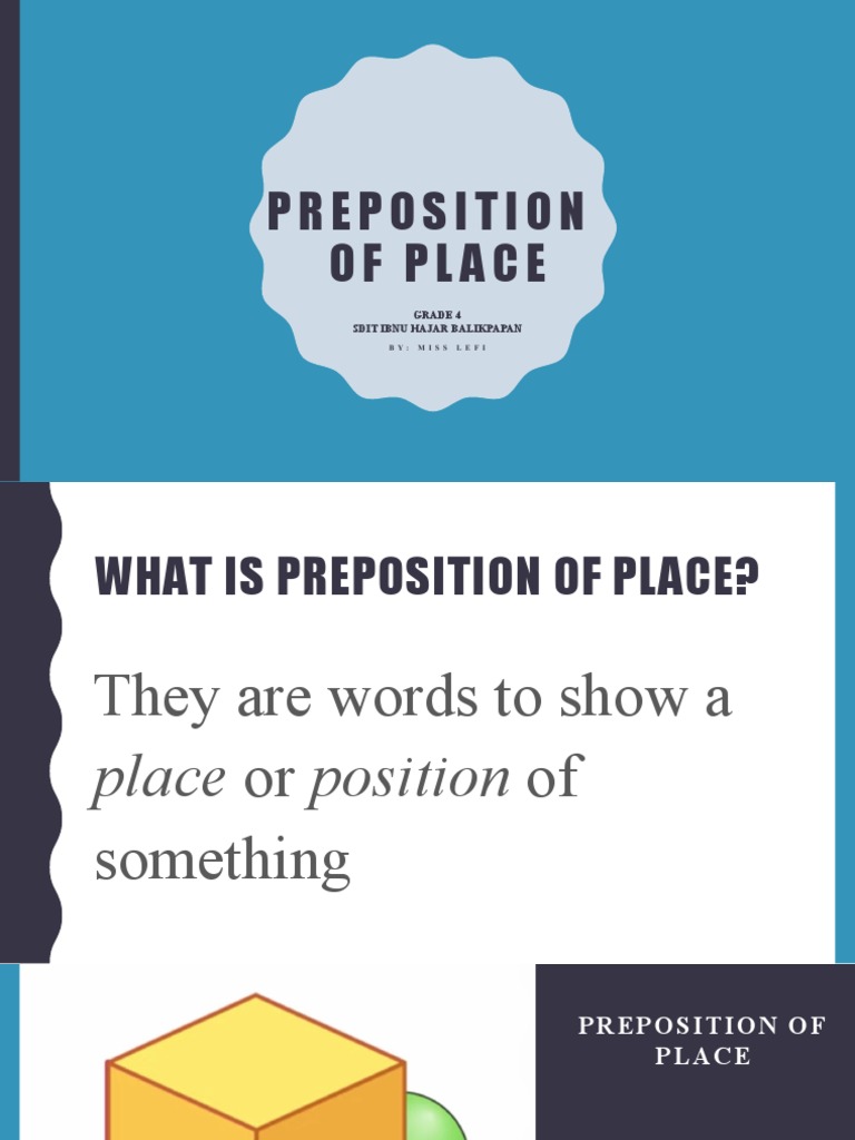 English Grade 4 - Preposition of Place | PDF | Cognitive Science ...