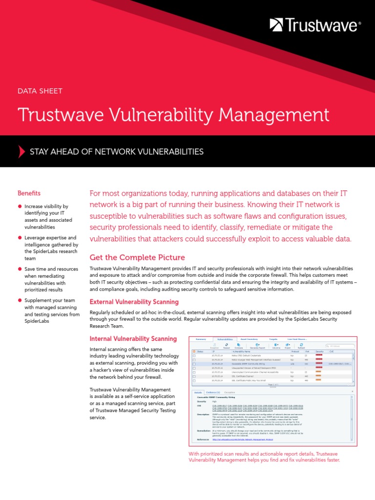 Trustwave Vulnerability Management: Stay Ahead of Network ...