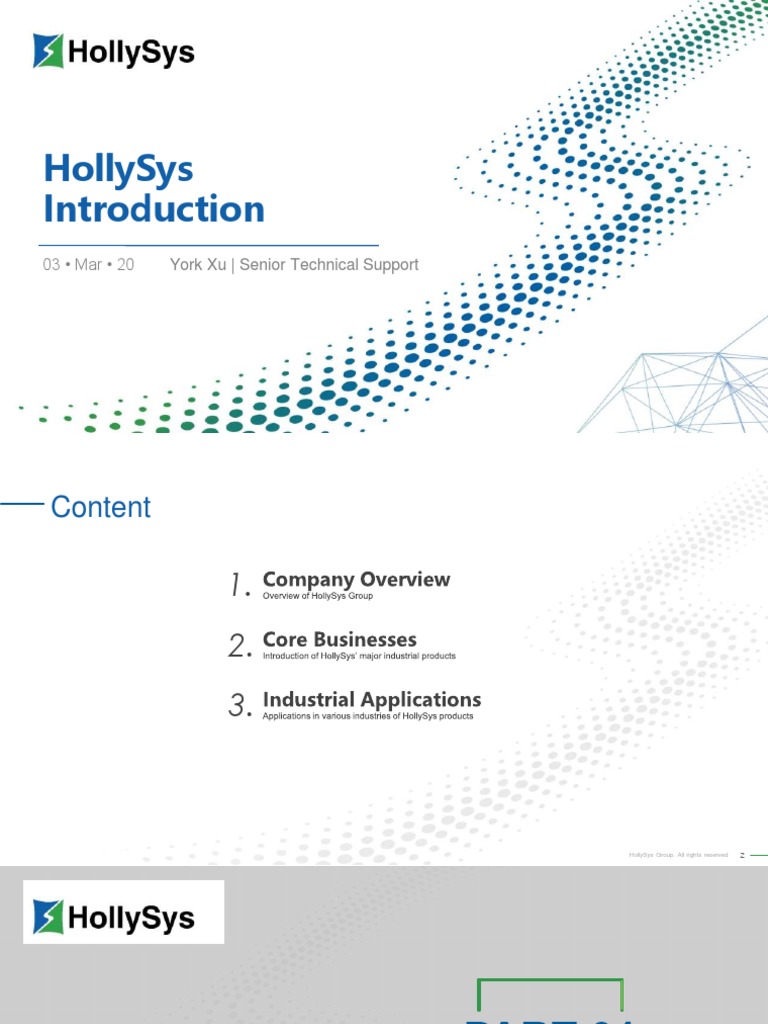 HollySys CorpIntro 2020-EN | PDF | Programmable Logic Controller | User Interface