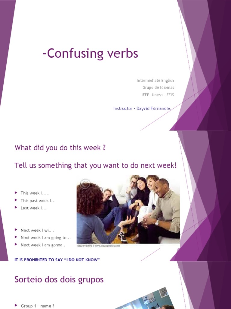 Confusing Verbs Plus Extra Activities | PDF | Grammar | Linguistic Typology