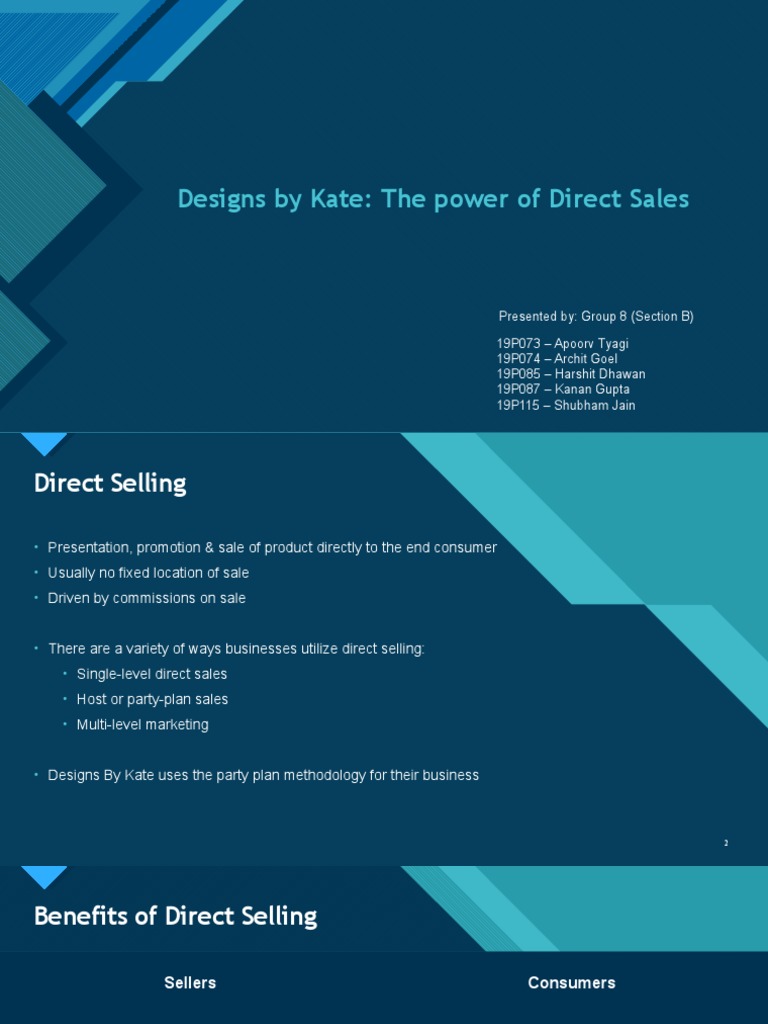 Designs by Kate - The Power of Direct Sales Case | PDF | Customer | Sales