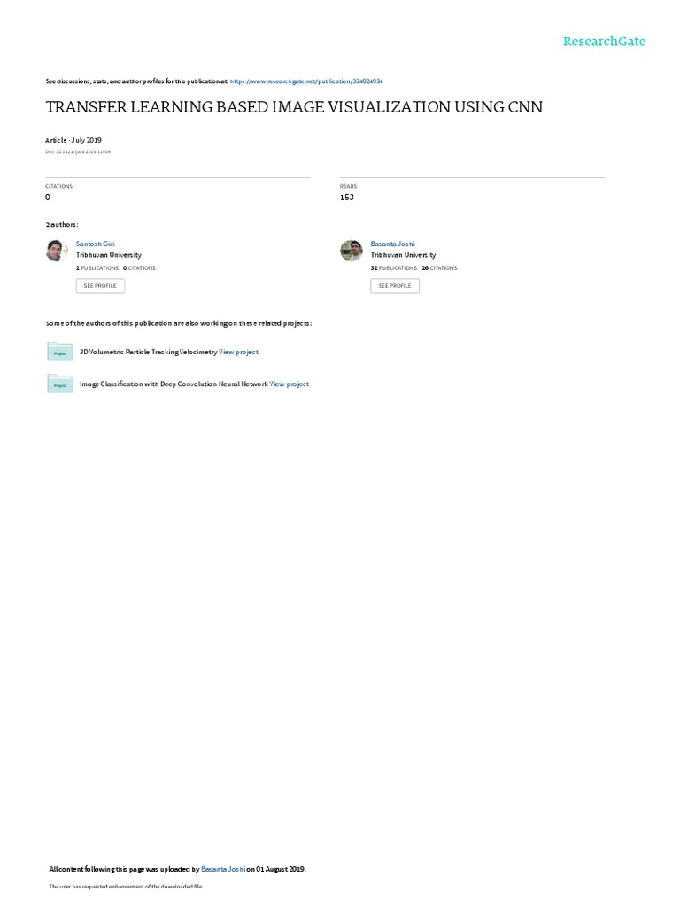 Transfer Learning PDF | Download Free PDF | Deep Learning | Computer Vision