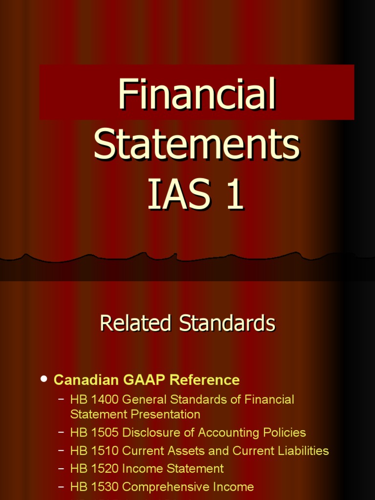 Financial Statements Ias 1 | PDF | International Financial Reporting ...