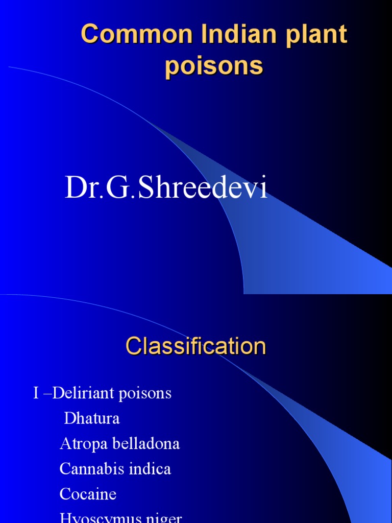 Common Indian Plant Poisions | PDF | Clinical Medicine | Medical ...